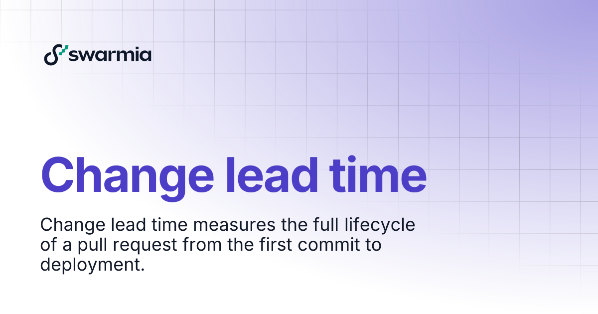 Change lead time | Swarmia docs