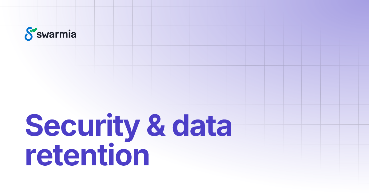 Security & data retention | Swarmia docs