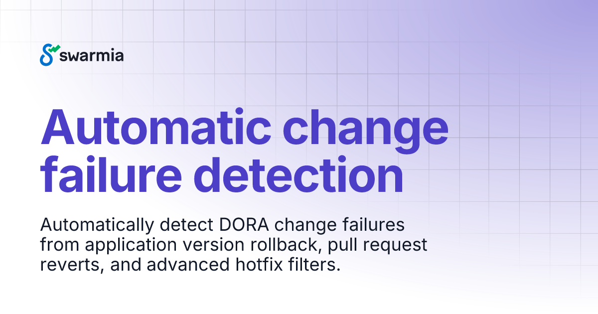 Automatic change failure detection | Swarmia docs