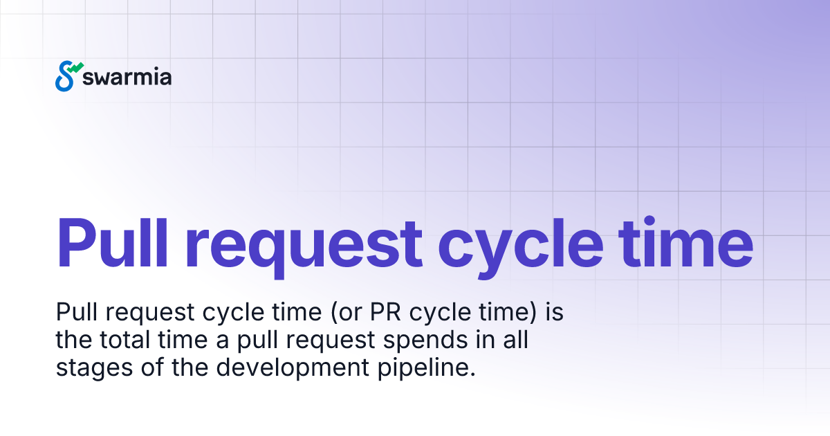 Pull request cycle time | Swarmia docs