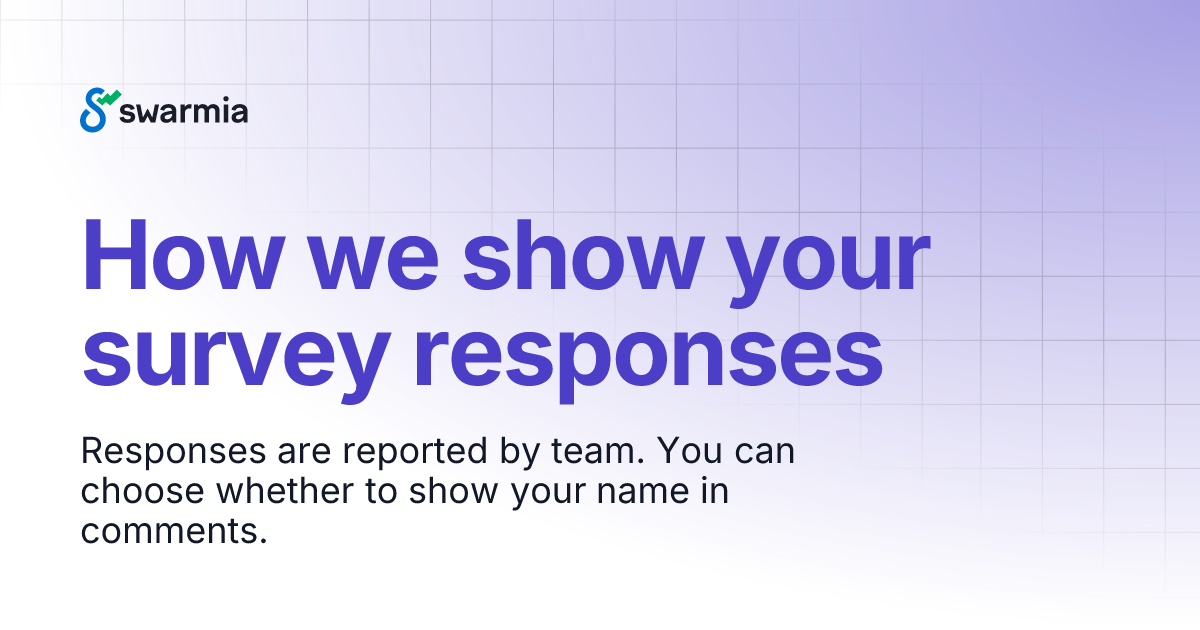 How we show your survey responses | Swarmia docs